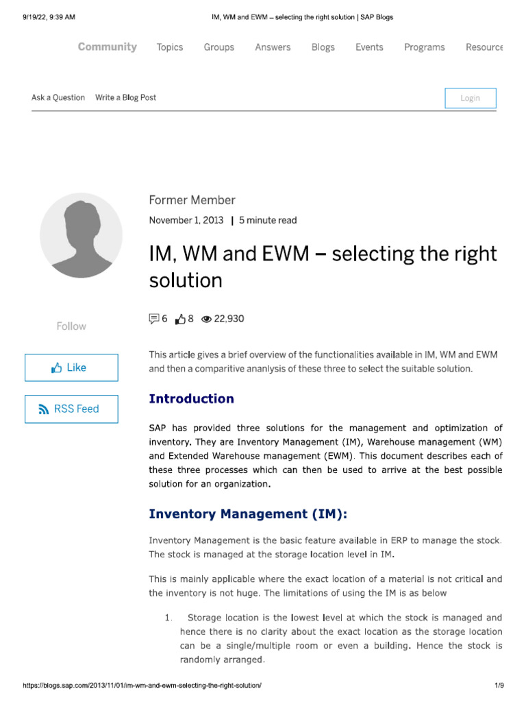 Difference Between WM and EWM | PDF