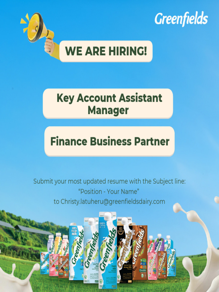 We Are Hiring!: Key Account Assistant Manager Finance Business Partner ...