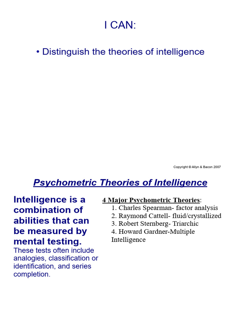 Theories of Intelligence - PPT - Google Slides | PDF | Intelligence ...