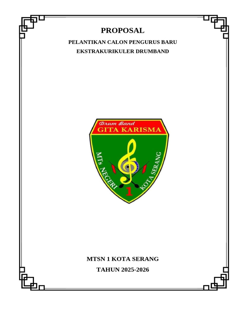 PROPOSAL-PELANTIKAN-DRUMBAND GITA KHARISMA-2025-2026 Fix | PDF