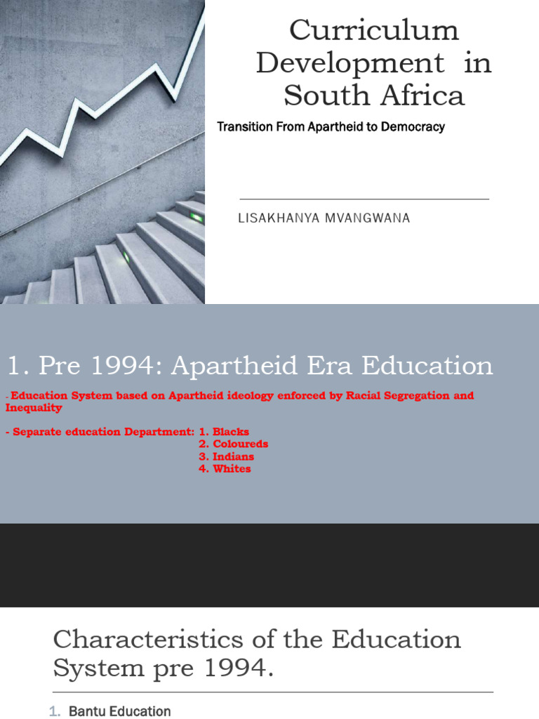 Curricullum Development in South Africa - Transition From Apartheid To ...