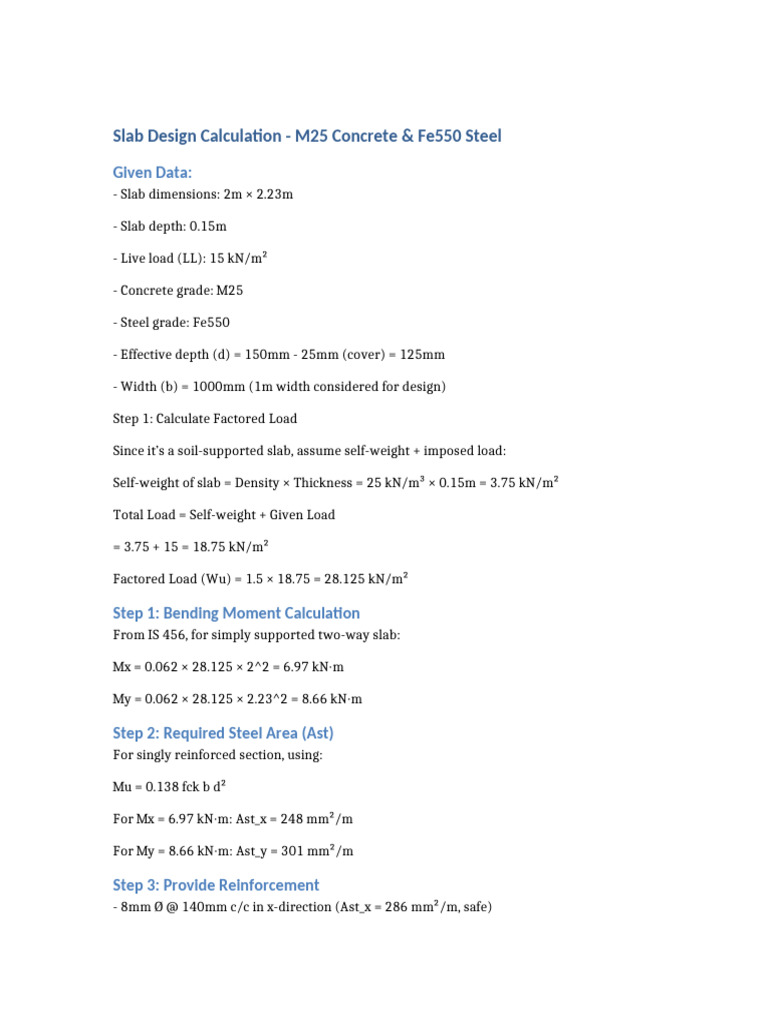 Slab_Design_Calculation | PDF