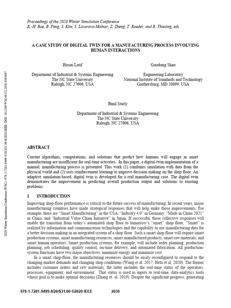 A Case Study of Digital Twin For A Manufacturing Process Involving ...