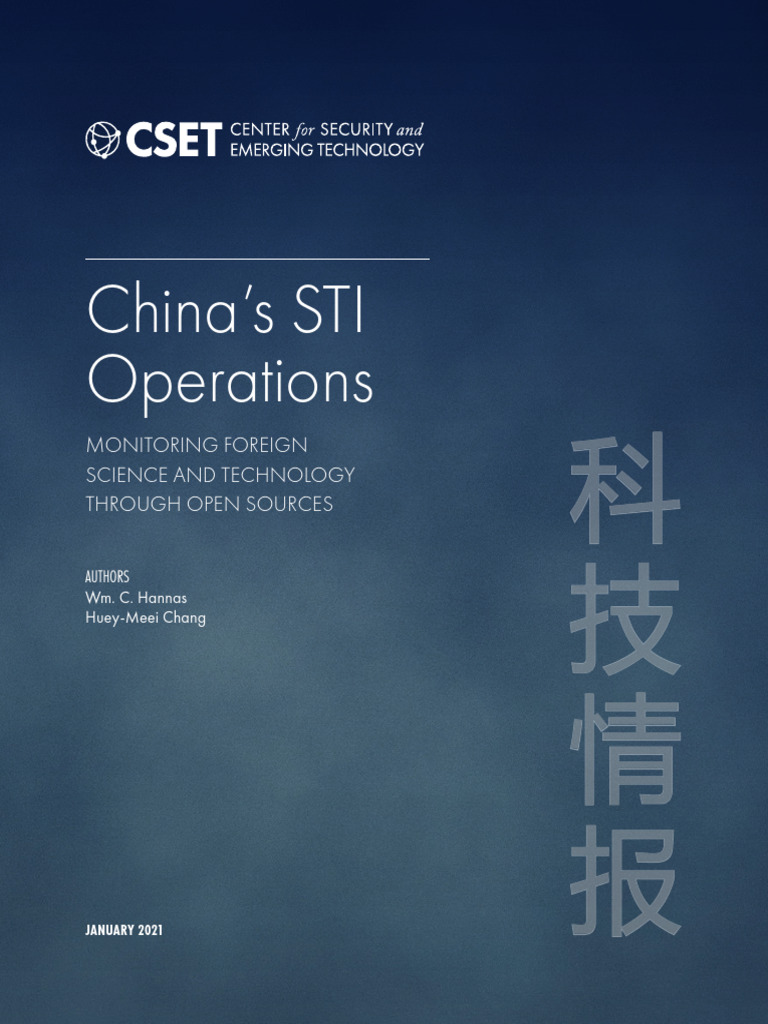 CSET Chinas STI Operations | PDF | Signals Intelligence | Intelligence Assessment