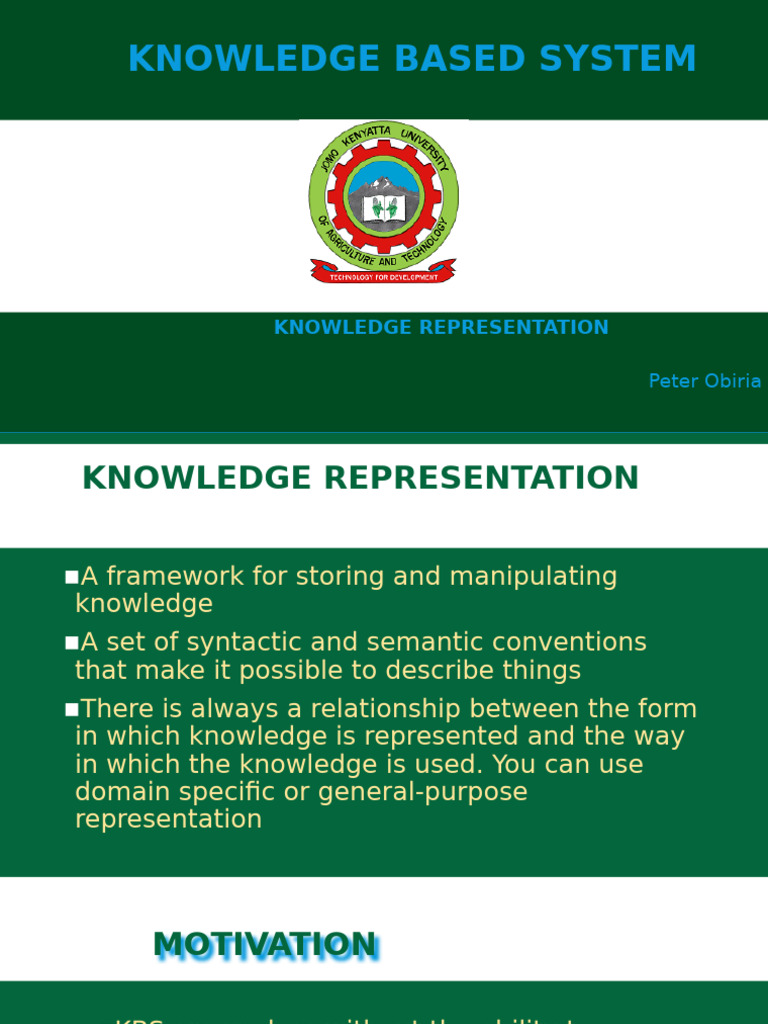 Knowledge Representation in AI Systems | PDF | Knowledge Representation ...