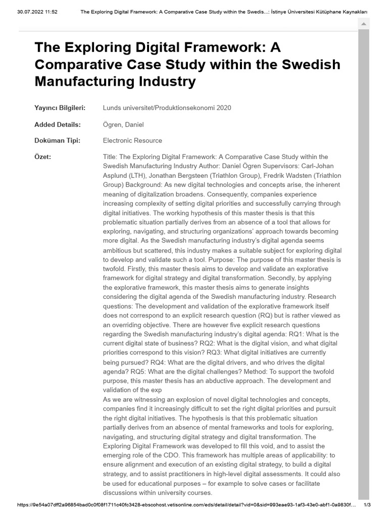 _a case study_digital framework | PDF | Science