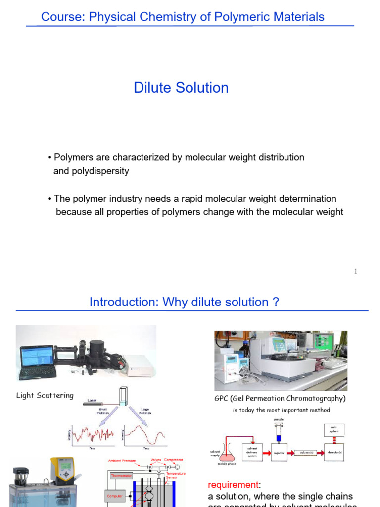 Course 02 - Dilute Solution | PDF | Polymers | Physics