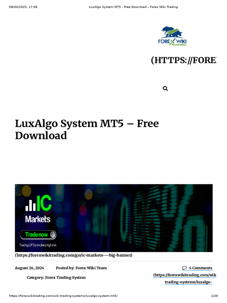 LuxAlgo System MT5 - Free Download – Forex Wiki Trading | PDF | Foreign Exchange Market ...