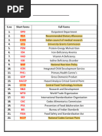 Government Abbreviations List | PDF | Government Of India