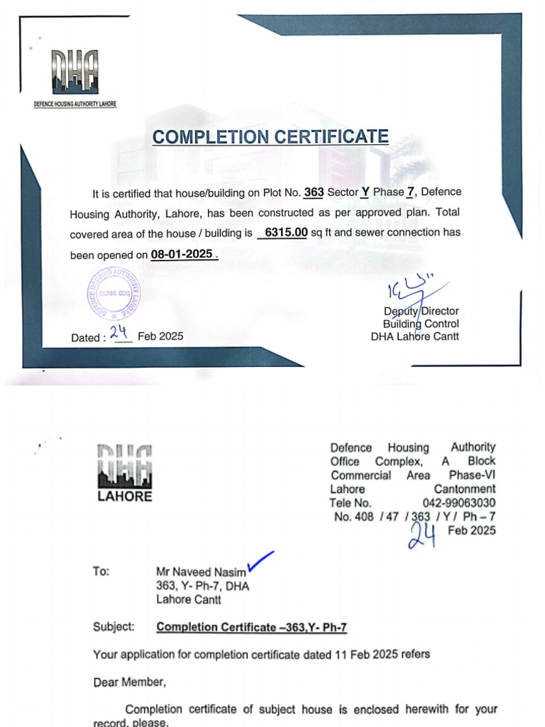 363-Y Completion Certificate | PDF