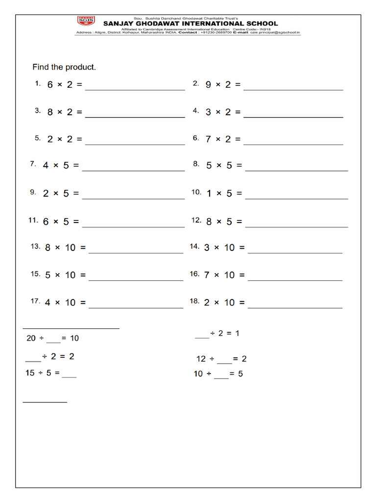 Maths Test Series and Worksheet For Practice - Grade 1 | PDF | Shape ...
