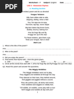 Grade 4 Poem Comprehension Worksheets | PDF | Reading Comprehension