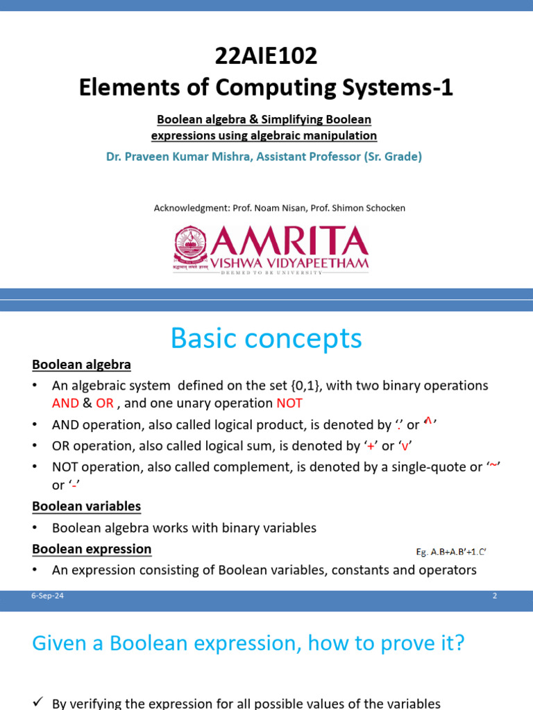 Simplifying Boolean Expressions Guide | PDF | Boolean Algebra | Teaching Mathematics