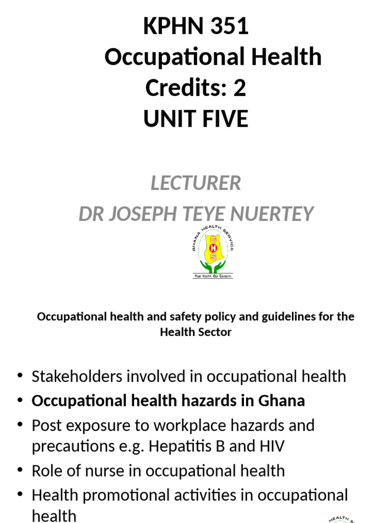 Ghana Occupational Health Policies Overview | PDF | Occupational Safety ...