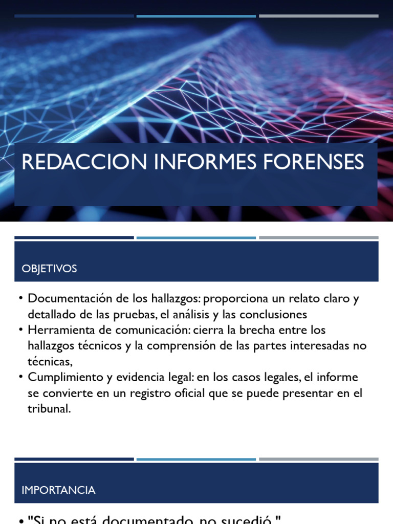 AF 6 Redaccion Informes Forenses | PDF | Sumario abstracto)