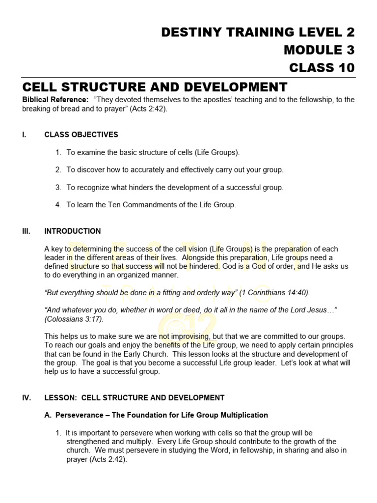 Student Module 03 Class 10 Cell Structure | PDF | Prayer | Acts Of The ...