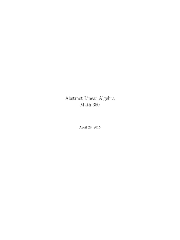 Linear Algebra Notes | PDF | Basis (Linear Algebra) | Linear Map