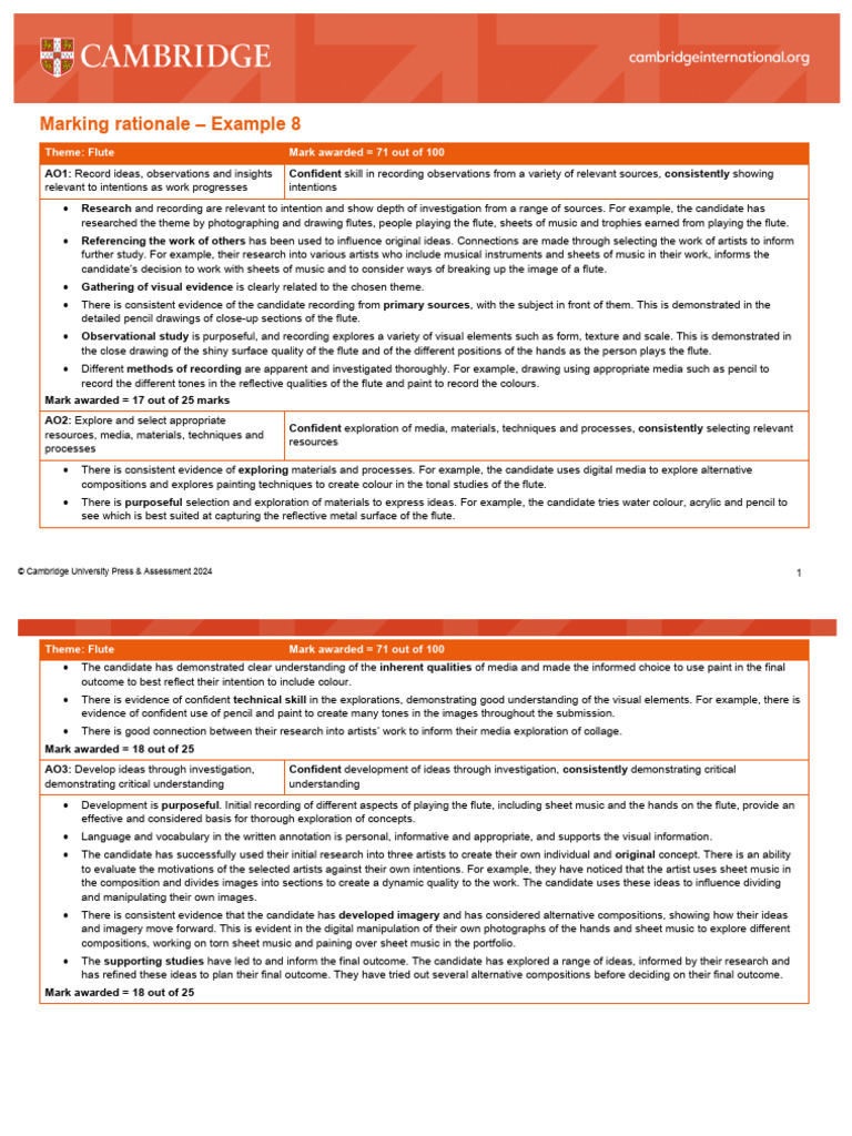 Example8_marking rationale | PDF | Drawing | Composition (Visual Arts)