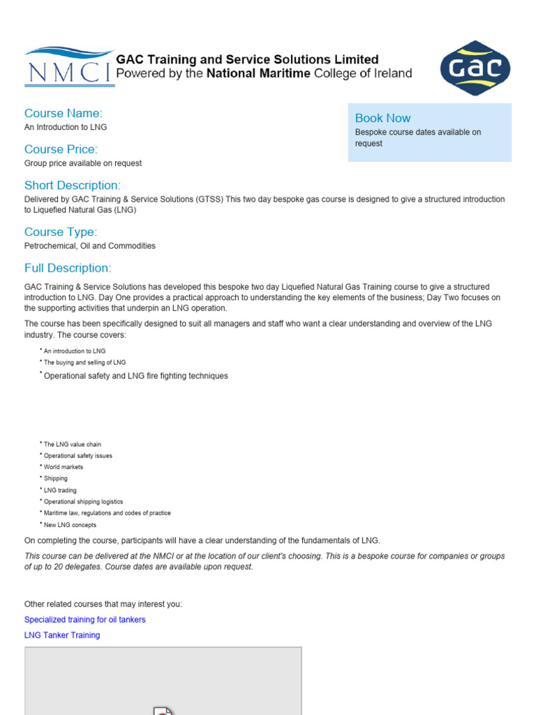 An Introduction To LNG | PDF