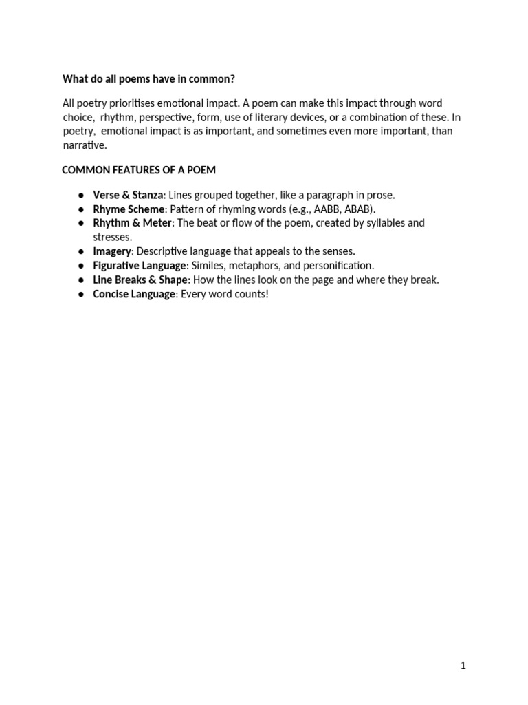 HANDOUT - Write A Poem | PDF