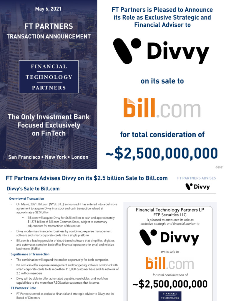 FT Partners Profile - Divvy | PDF