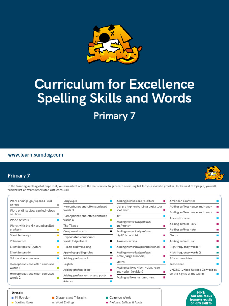 Primary 7 Spelling Skills Guide | PDF | Linguistics