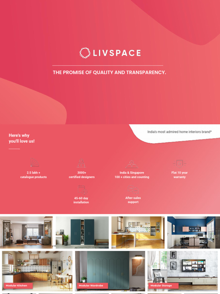 Livspace: Quality Modular Interiors | PDF | Plywood | Kitchen Stove
