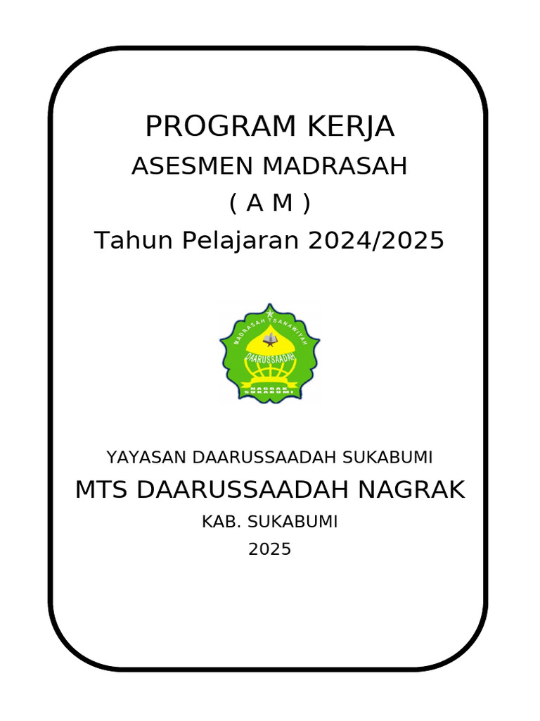 Cover Program Kerja | PDF