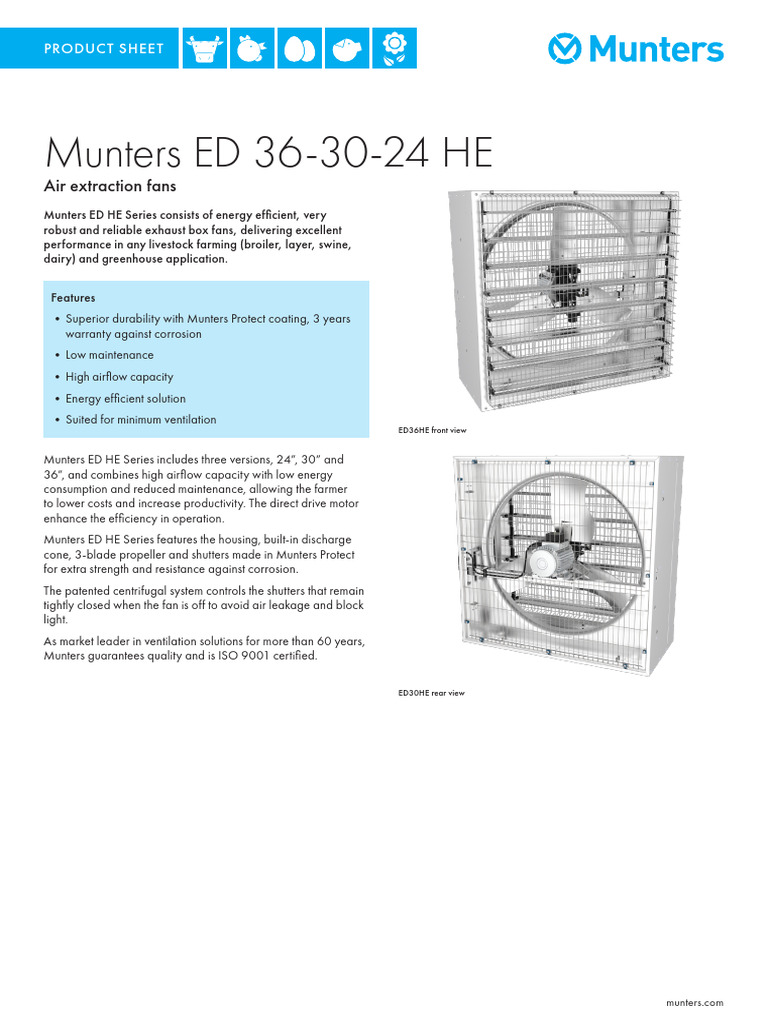 Munters Ed24 11592 - PS - Ed36 - 30 - 24he - 202106 - en | PDF | Mechanical Engineering