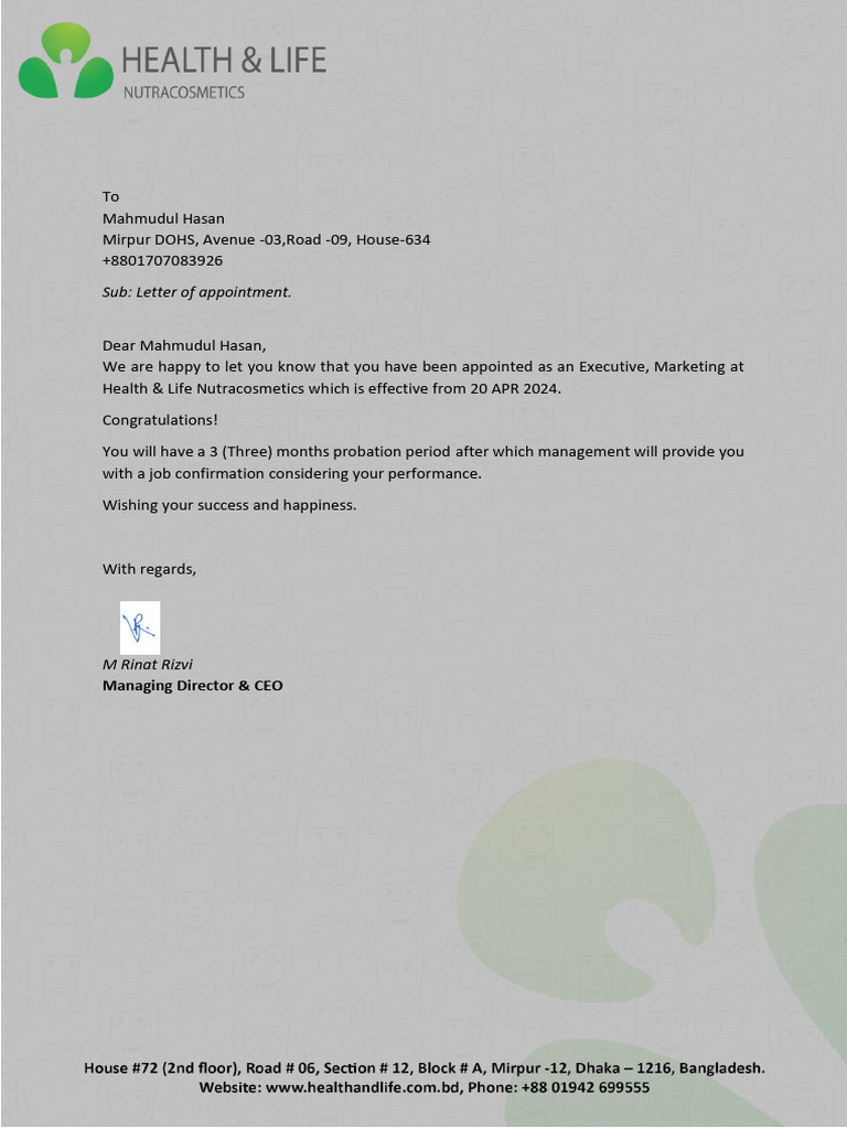 Appointment Letter | PDF