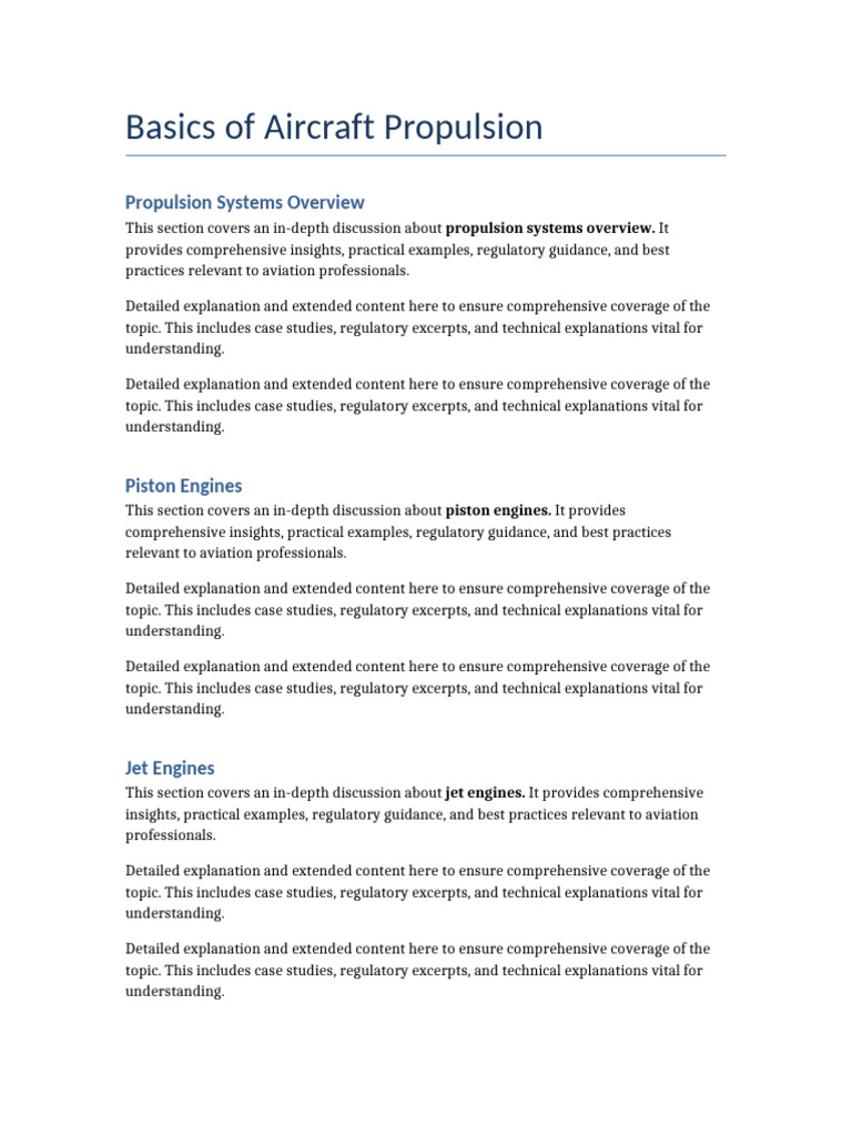 Basics of Aircraft Propulsion - Detailed | PDF | Jet Engine | Engines