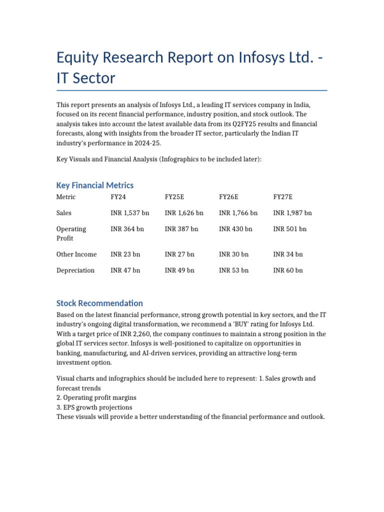 Infosys Equity Research Report | PDF