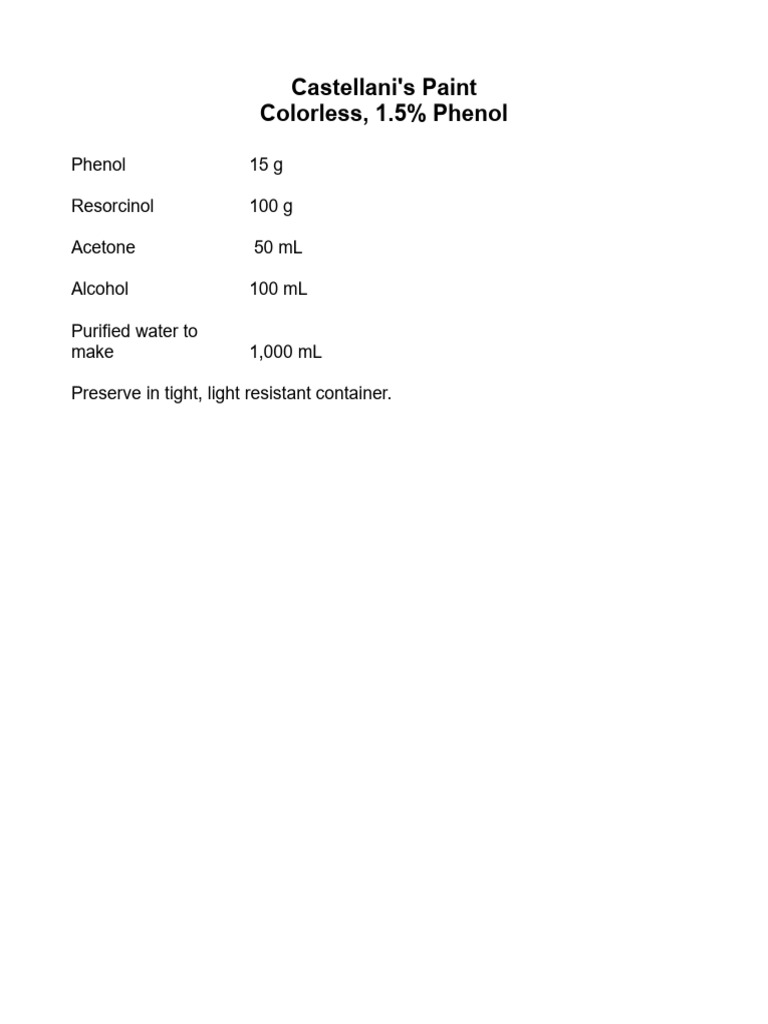 Castellani_s Paint Formula | PDF