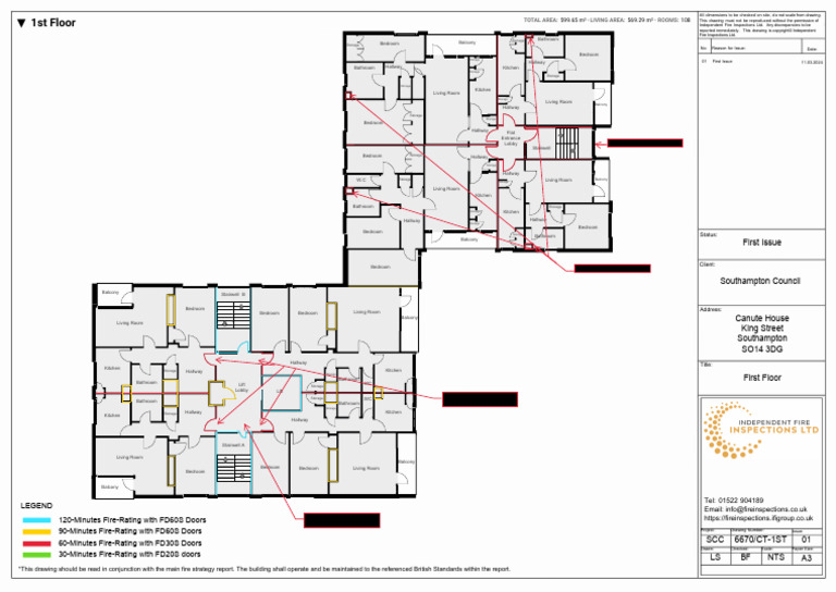 Canute House First Floor - Annotations | PDF | Room | Home