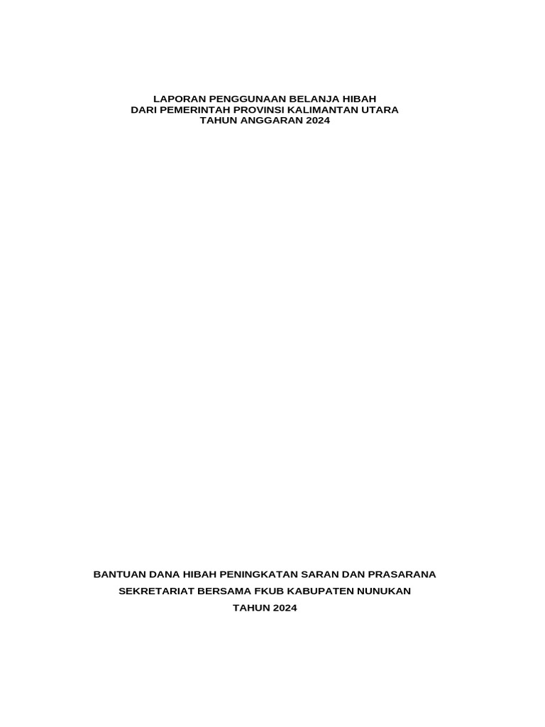 FORMAT LAPORAN | PDF