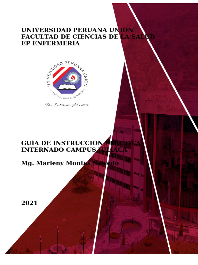 GUÍA DE INSTRUCCIÓN INTERNADO COMUNITARIO JULIACA 2021 (Reparado) | PDF | Enfermería | Hospital