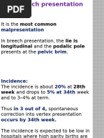 Malpresentation and Malposition | PDF | Pelvis | Anatomical Terms Of Motion