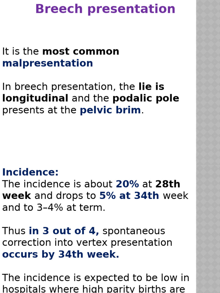 Breech Presentation-6 | PDF | Childbirth | Caesarean Section