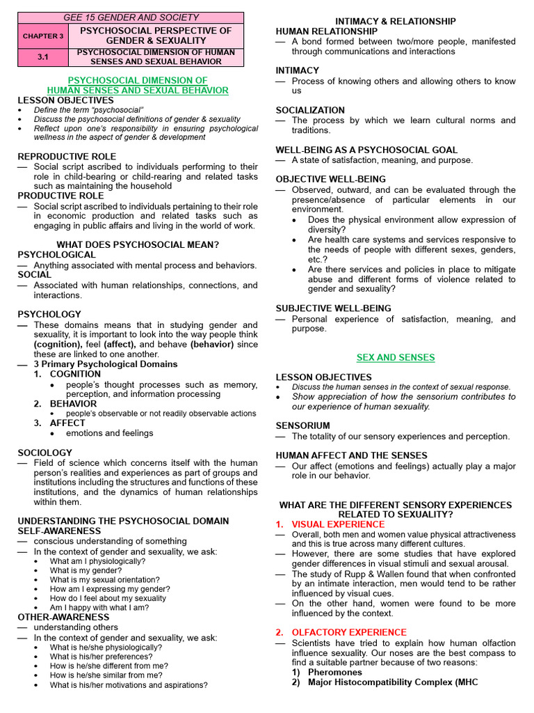 Gee 15 Chapter 3.1 (Transes) | PDF | Sexual Arousal | Emotions