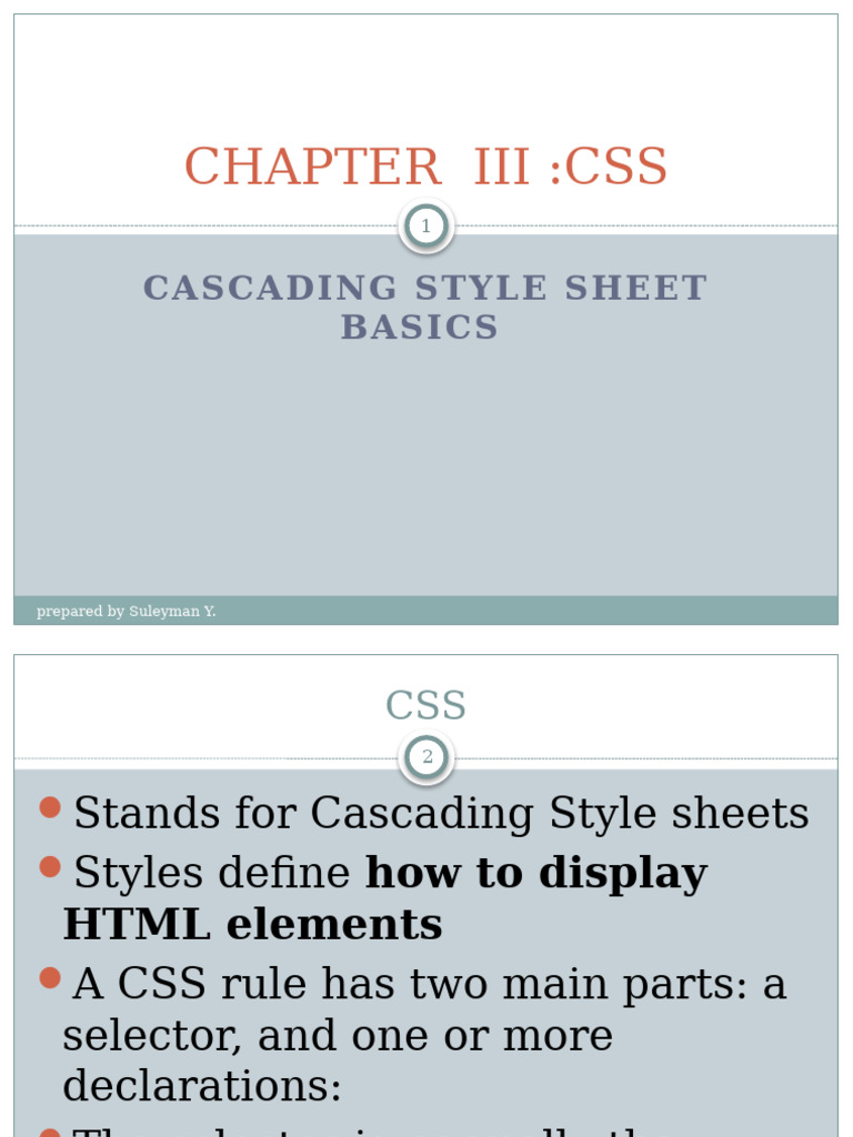 CSS Basics: Selectors and Properties | PDF | Html Element | Html