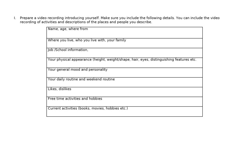 Introduce Yourself | PDF