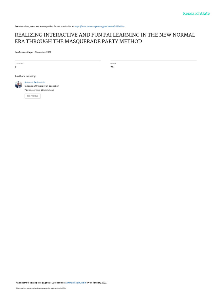 Realizing Interactive and Fun Pai Learning in The New Normal | PDF | Educational Technology ...