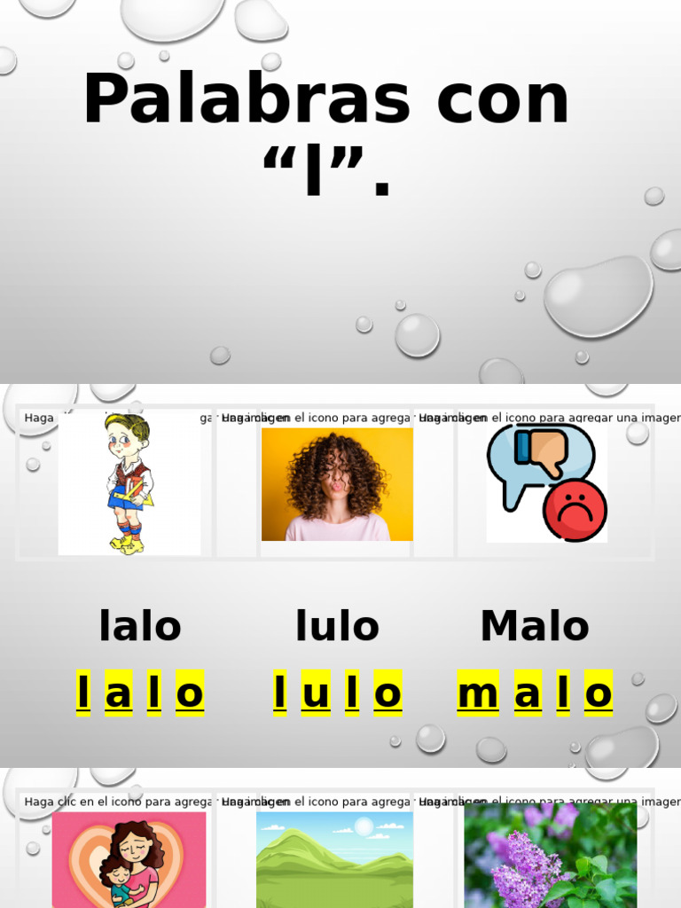 Palabras con L y M para Niños | PDF