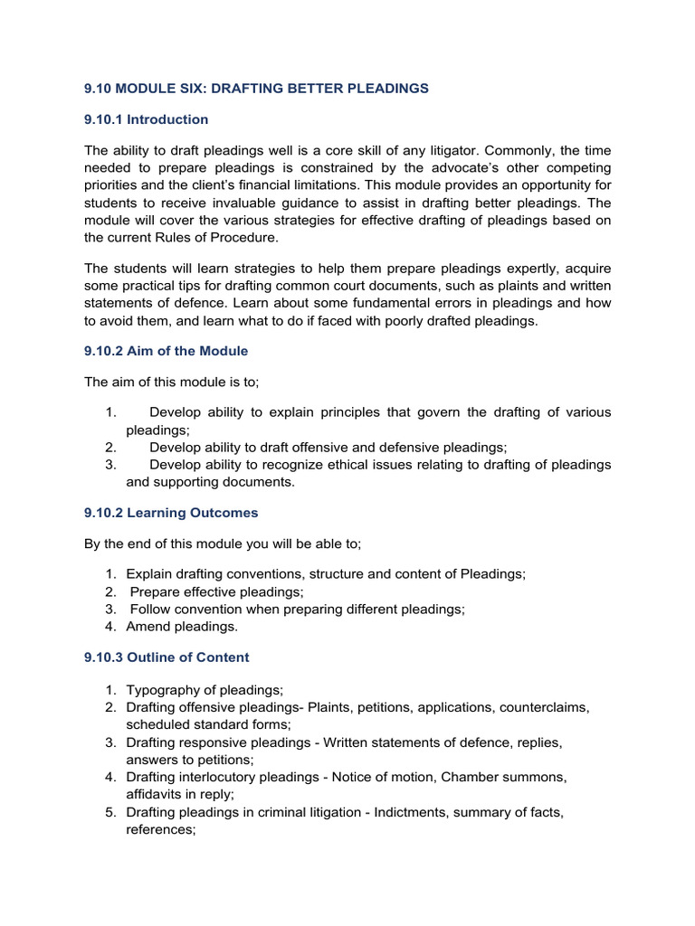 Drafting Better Pleadings | PDF | Legal Remedy | Pleading