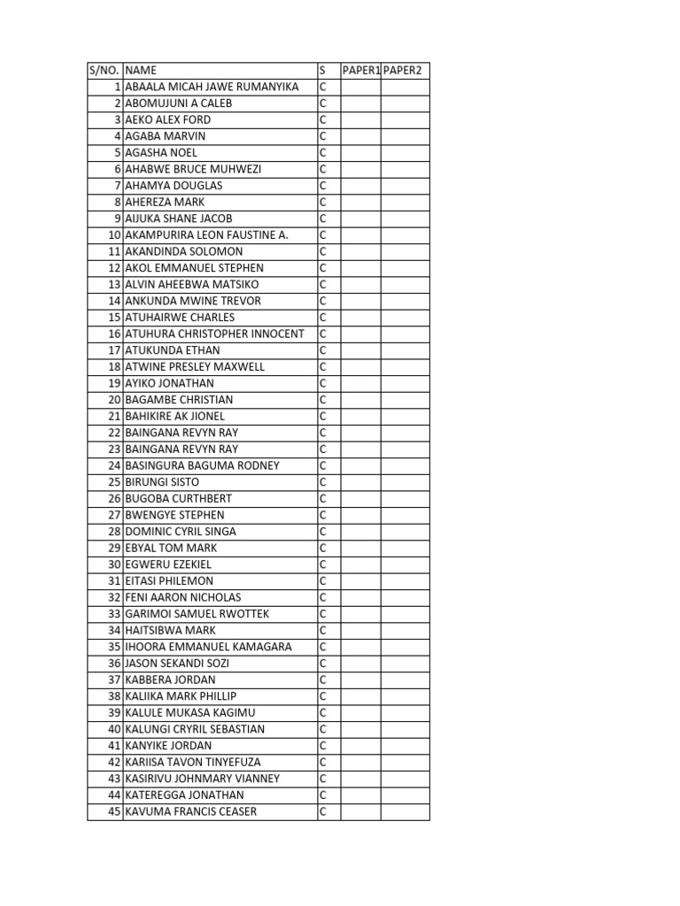 Upload Subject Results - Template | PDF