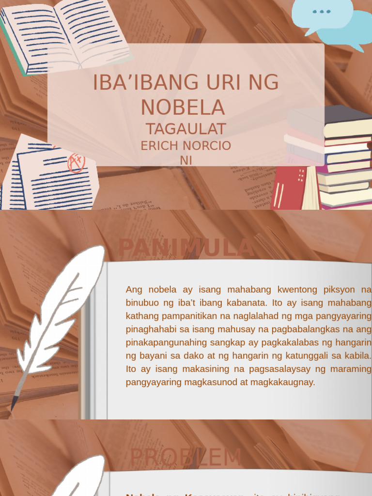 Iba't Ibang Uri NG Nobela | PDF