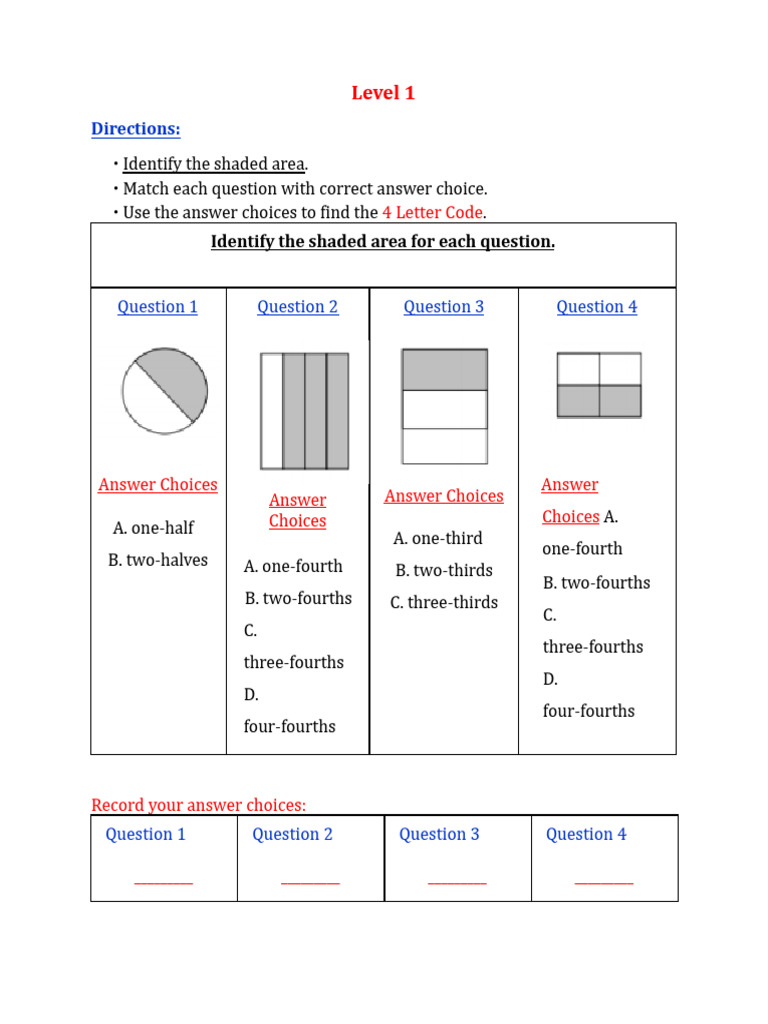 Level 1 Second Grade | PDF