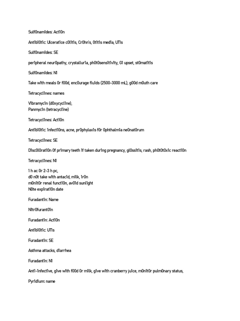 Antibiotics Overview: Sulfonamides & Tetracyclines | PDF
