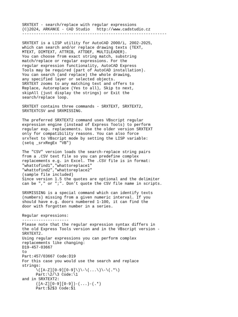 Srxtext | PDF | Regular Expression | Software Development