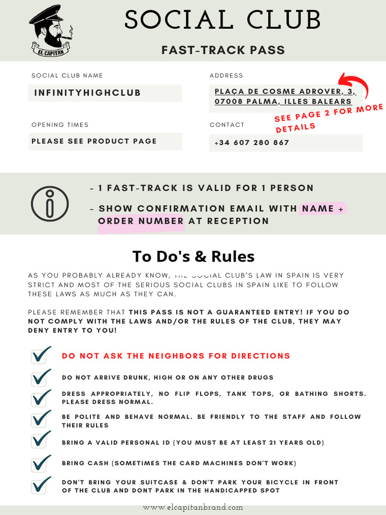 Fast-Track Pass and Details - Mallorca - InfinityHigh | PDF